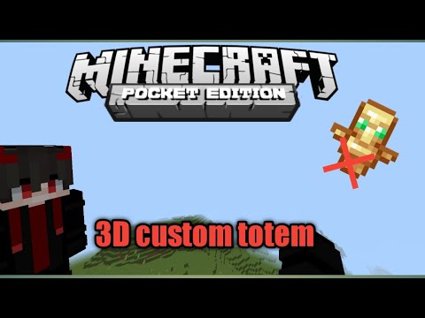 How to make 3D custom totem for mcpe 19+ || custom totem texture pack ...