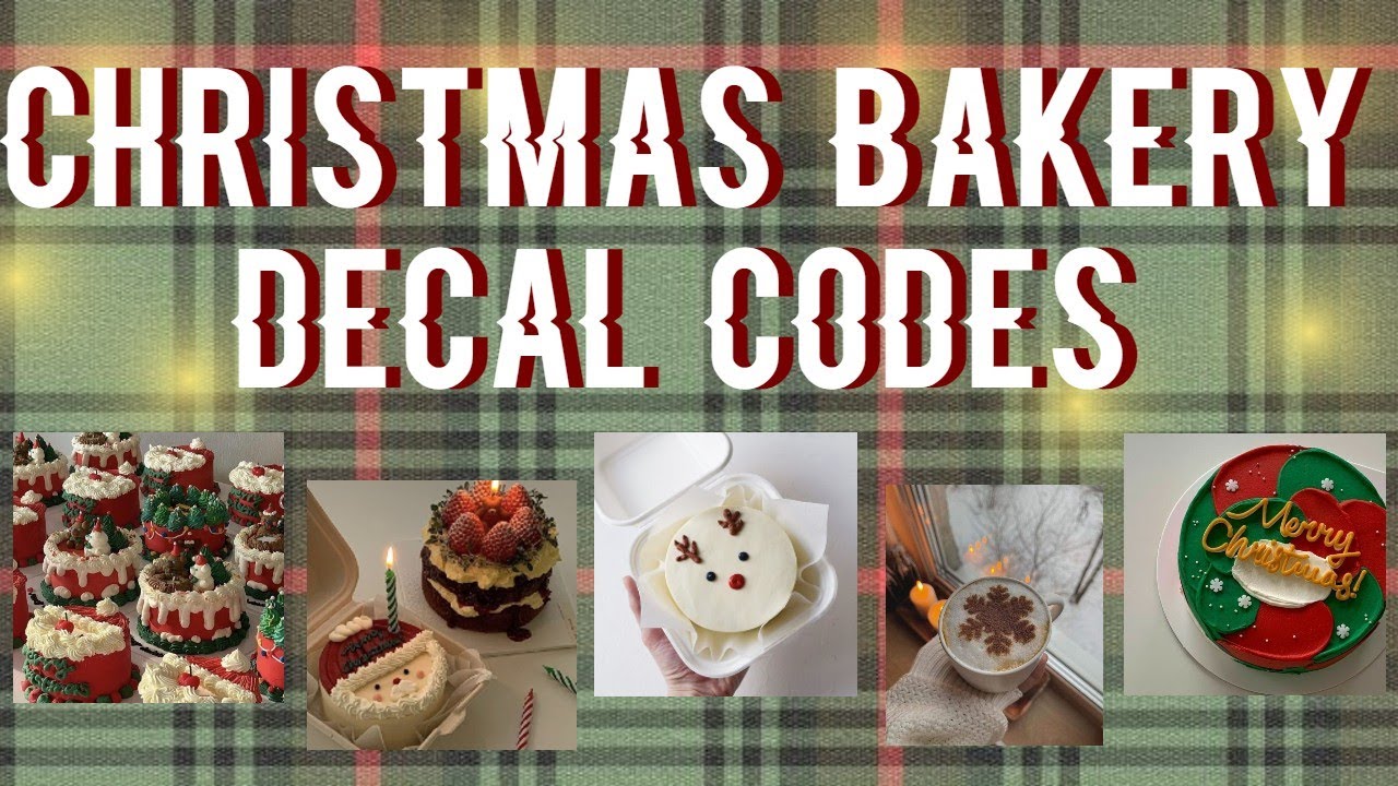 christmas bakery/cafe decal ids | bloxburg - YouTube