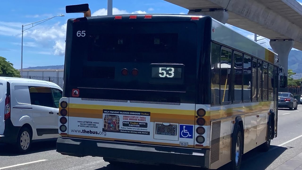 Honolulu TheBus Route 53 Pearl City, Bus 065 - YouTube