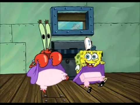 Spongebob does the can-can while I play unfitting music - YouTube