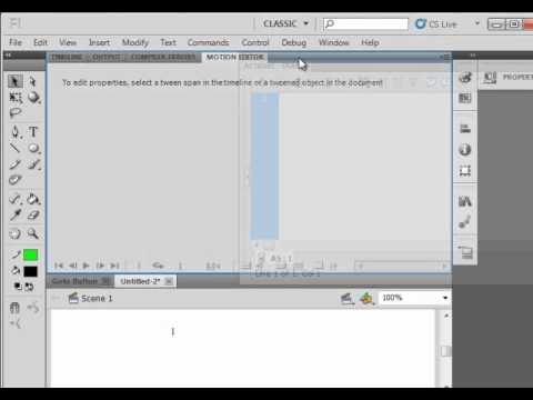 Flash CS5 Tutorial 6 Click On Button Go To Another Frame.avi - YouTube