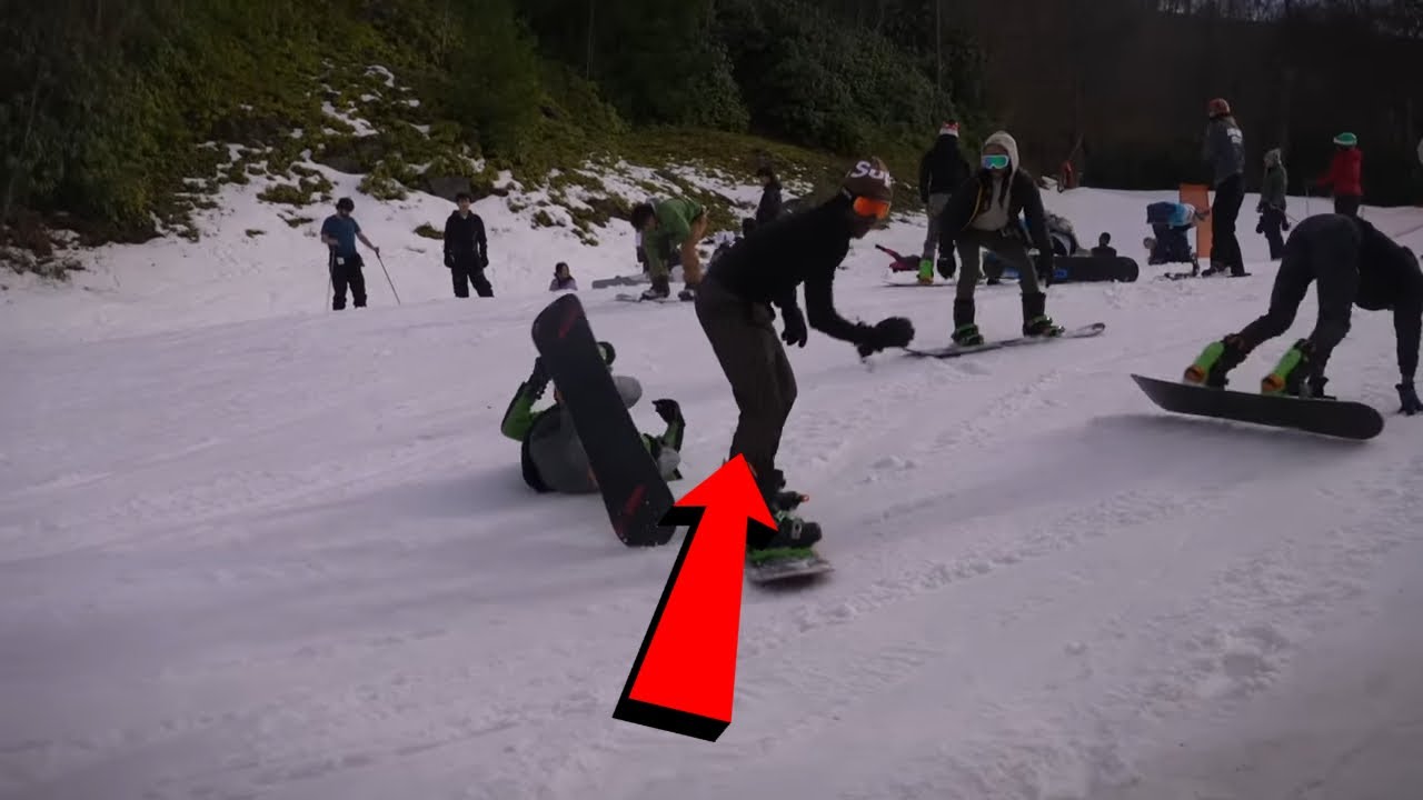 DUKE DENNIS PRESS COUPLE WHILE SNOWBOARDING - YouTube