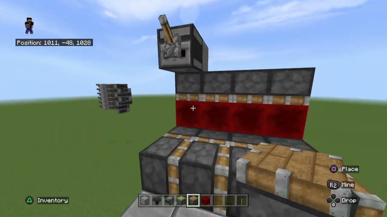 Minecraft Bedrock horizontal piston conveyor tutorial!! - YouTube