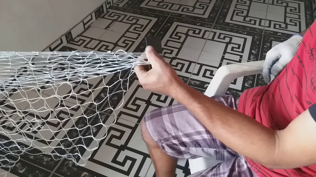 Como fazer rede de pesca - YouTube