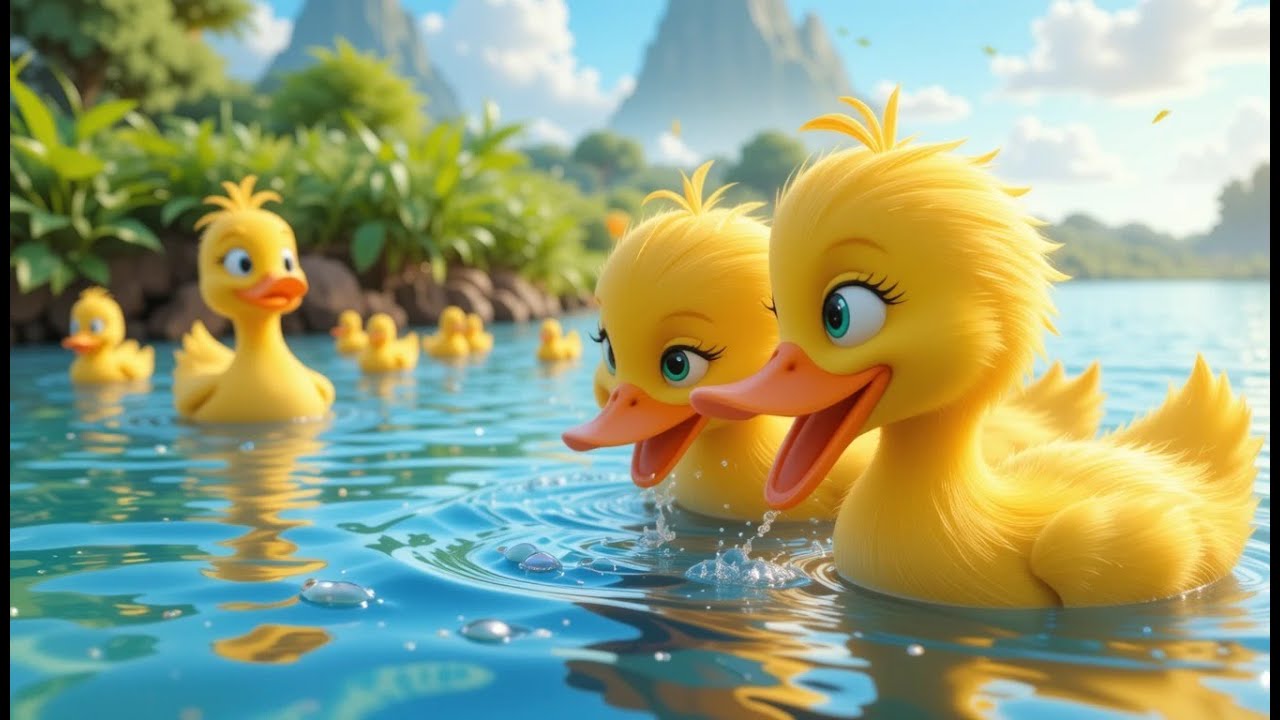 Ducks Go Quack and Fish Go Swish | Popular Nursery Rhyme | Educational ...