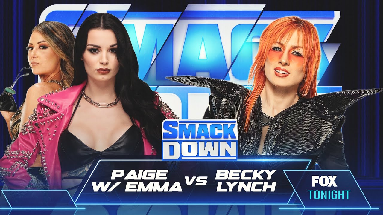 WWE 2K22 Universe - Smackdown - Paige w/ Emma vs Becky Lynch - YouTube