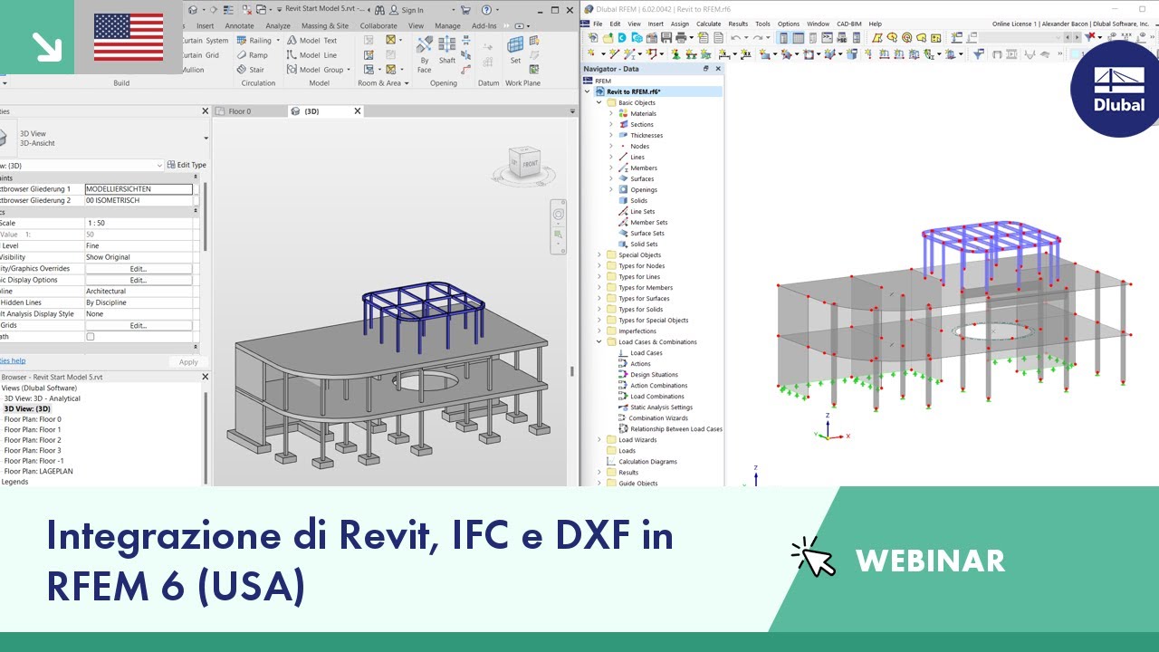 [EN] Integrazione di Revit, IFC e DXF in RFEM 6 (USA) - YouTube