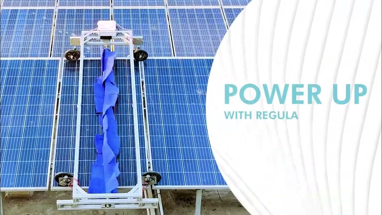 Solar panel cleaning automatic robot| Server based Online monitoring| Waterless solar cleaning ...