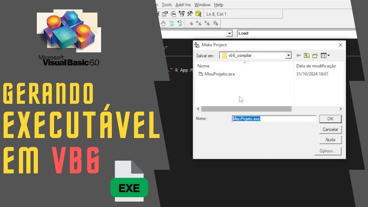 VB6 - COMPILANDO UM EXECUTÁVEL - YouTube