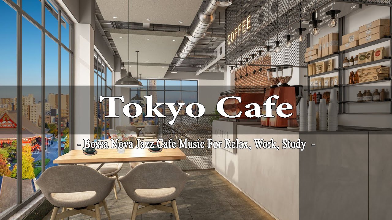Cafe Ambience with Vintage Bossa Nova Piano Jazz Music for Working ...
