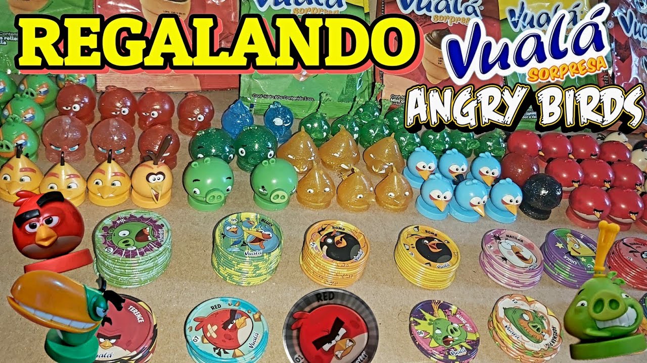 REGALANDO Semicoleccion De 50 Piezas Vuala ANGRY BIRDS Figuras y Tazos ...