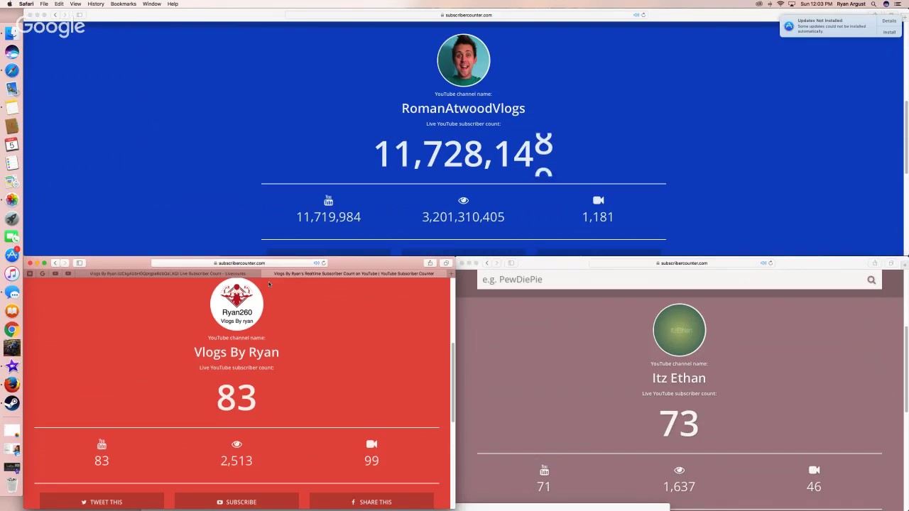 Three way Live Sub Count - YouTube