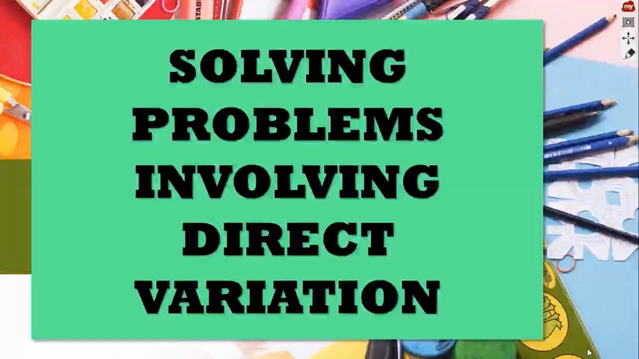 Problems Involving Direct Variations - YouTube
