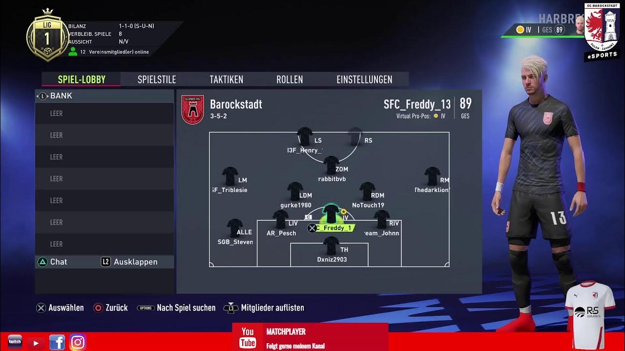 FIFA 22 Pro Club 17. und 18. Spieltag Bandenkick BEL1 | 15. und 16. Spieltag VPL2 - YouTube