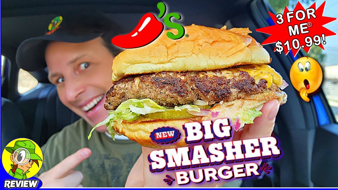 Chili's® Big Smasher Burger Review 👊💥🍔 3 For Me® Menu For The Win?! 🤔 ...