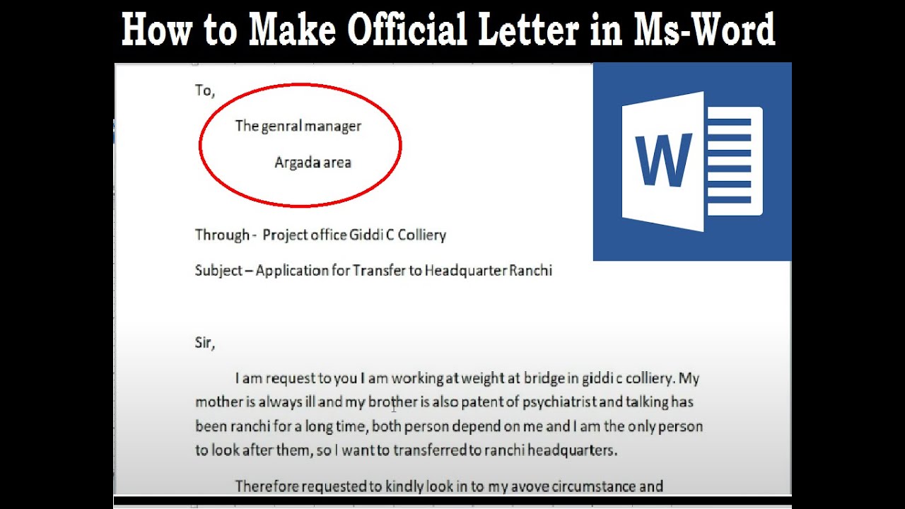 How to Make Official Document or Latter in Ms Word #official_latter # ...
