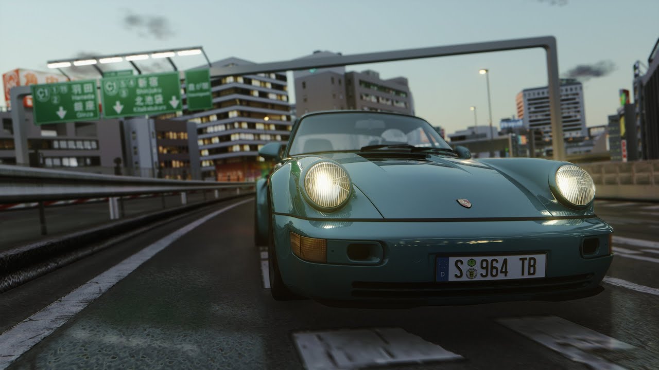 Pure Porsche 964 Turbo Engine Sound | Sunset Drive in Assetto Corsa ...