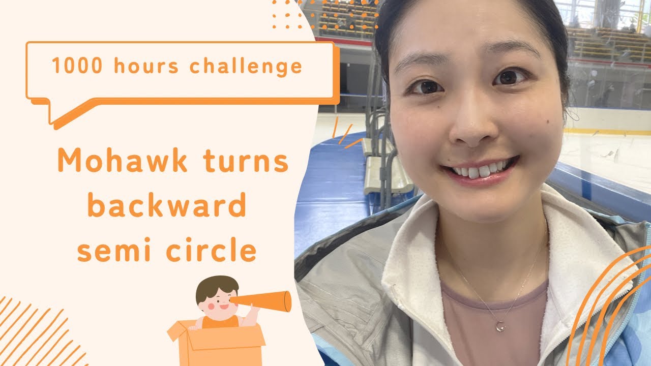Mohawk turns & semi circle. Figure skating 1000 hours challenge ~482 ...