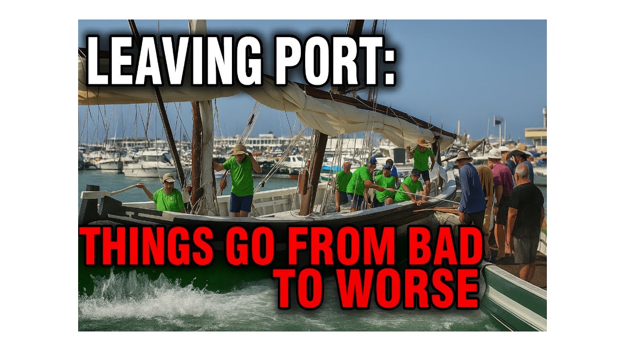Sailboat Departure Gone Wrong! | Epic Sailing Fail Leaving Port - YouTube