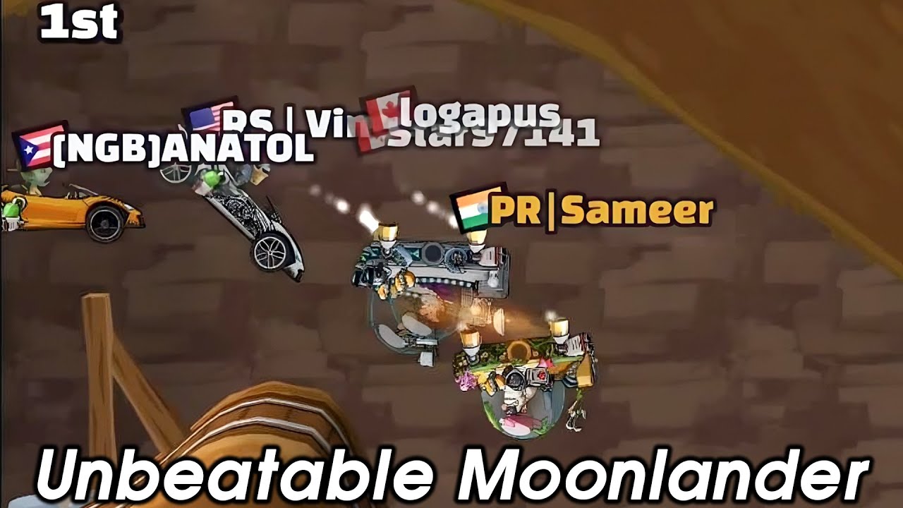 HILL CLIMB RACING 2 UNBEATABLE MOONLANDER ON THIS MAP - YouTube