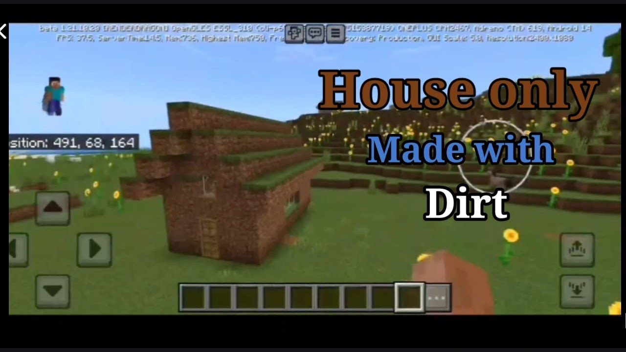 i build a starter base with dirt block only - YouTube