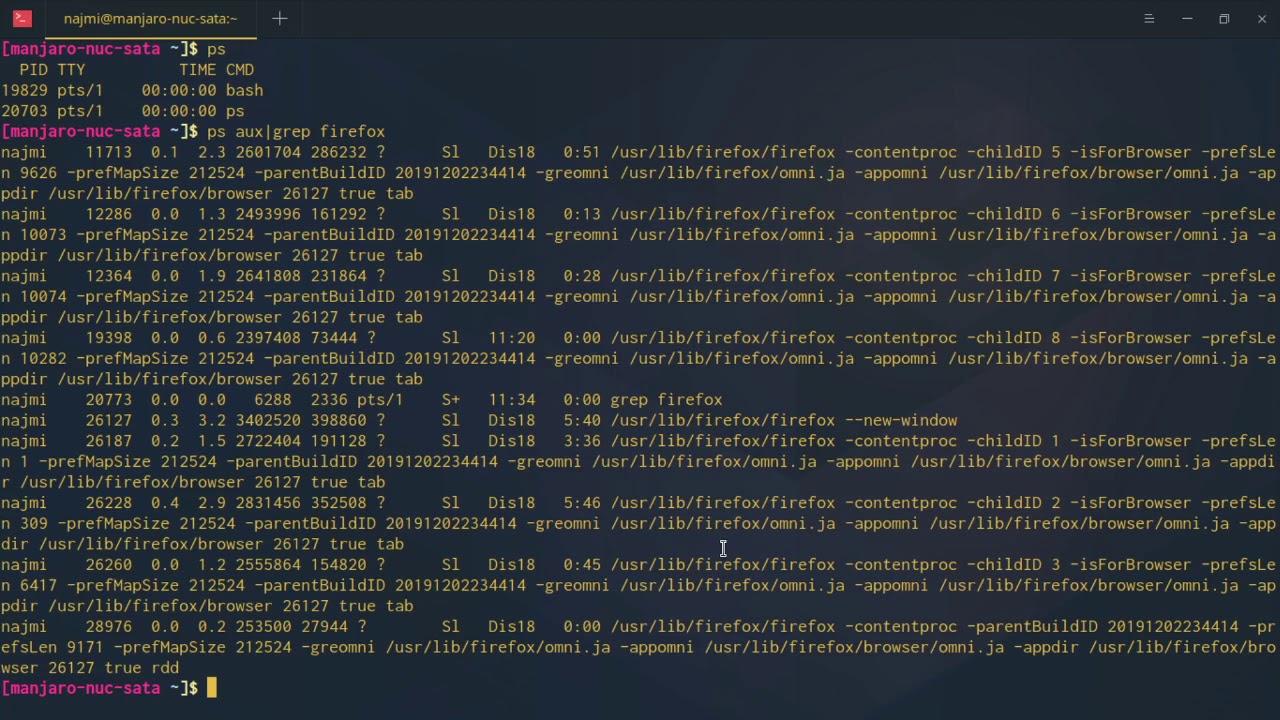 Cara Menggunakan Arahan Ps Dan Pgrep Dalam Linux Youtube
