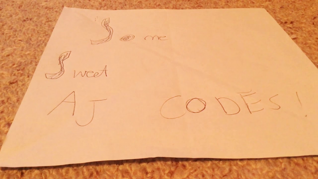 SOME SWEET AJ CODES!!!!!!!!!! - YouTube
