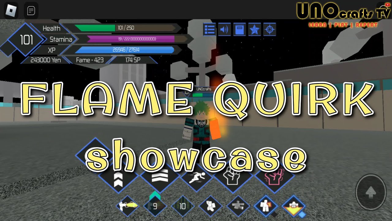Flame Quirk Showcase (Heroes Legacy) | ROBLOX Gameplays - YouTube
