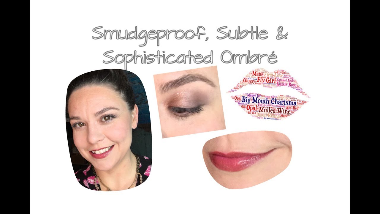 SeneGence ShadowSense easy beginner application & Ombre tutorial Garnet Rose Gold Glitter - YouTube