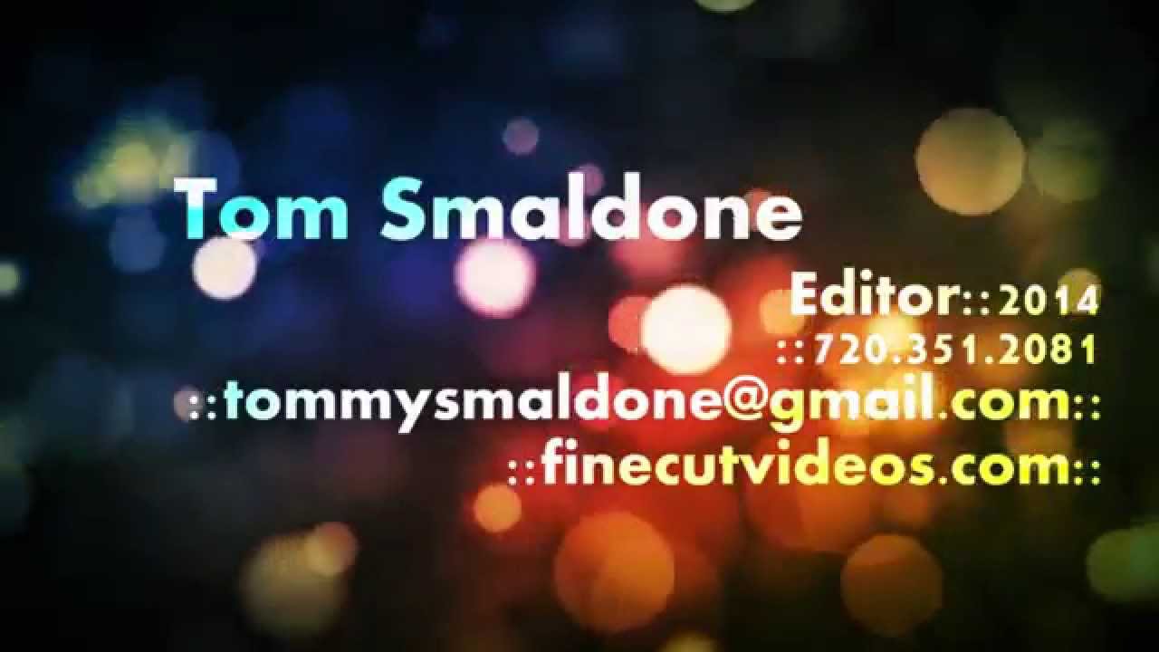 Tom Smaldone Demo Reel 2014 - YouTube