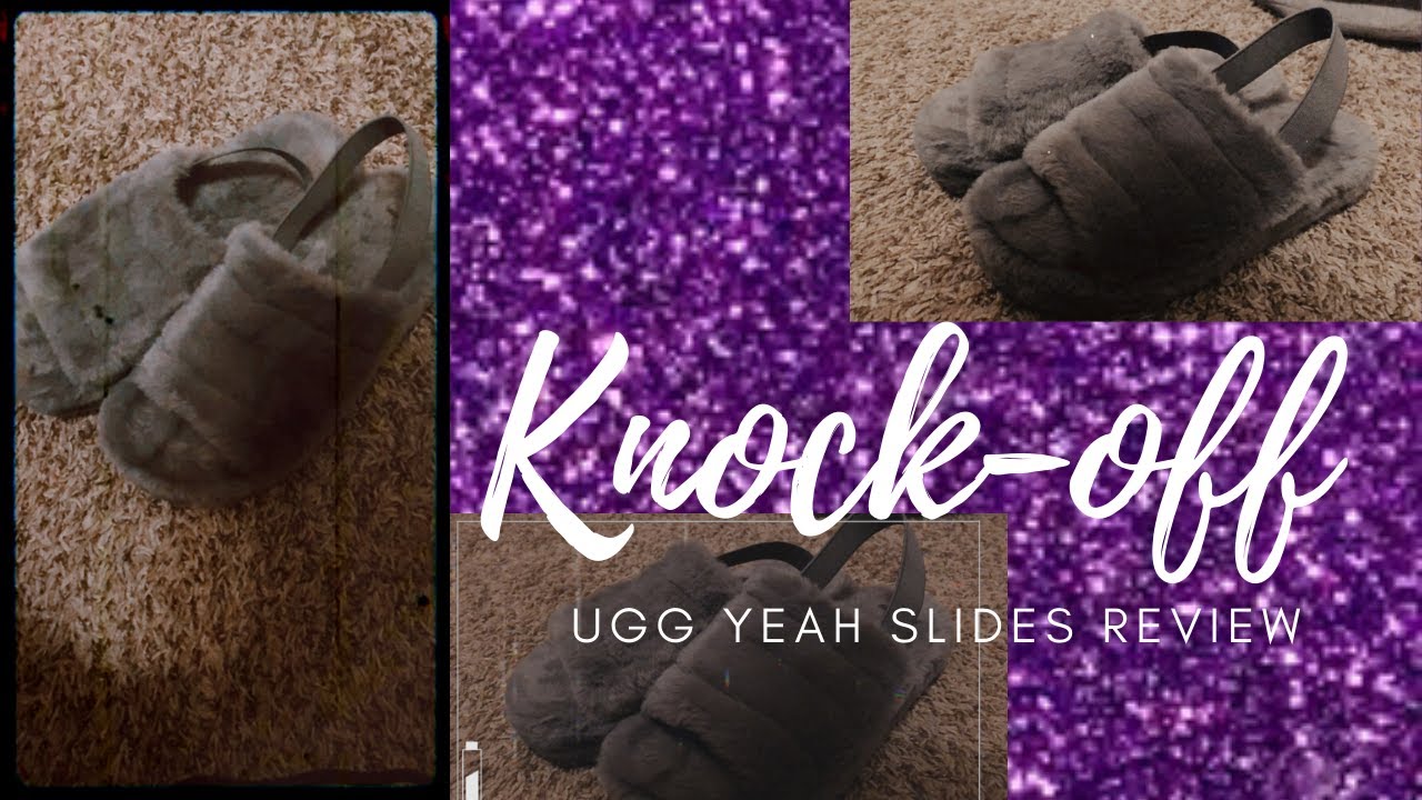 $20 FAKE UGG Yeah Slides From Amazon?! - YouTube
