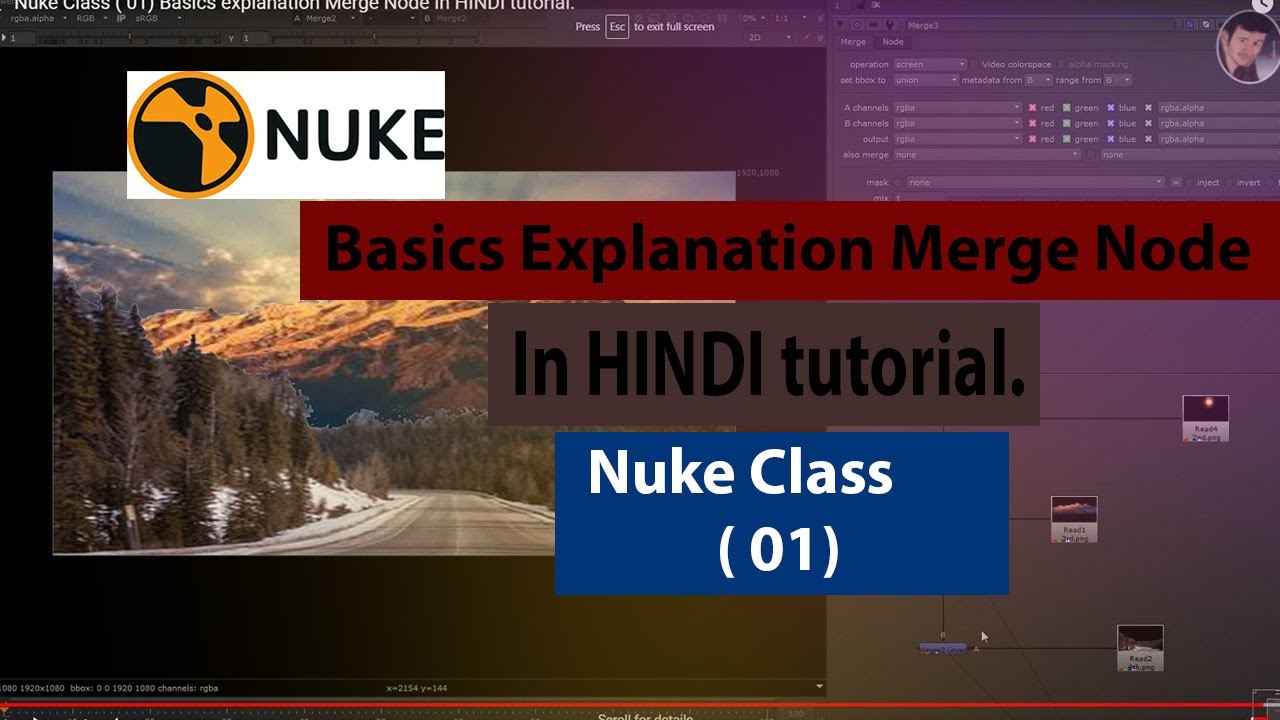 Nuke Class 01 Basics Explanation Merge Node In Hindi Tutorial Youtube 8120