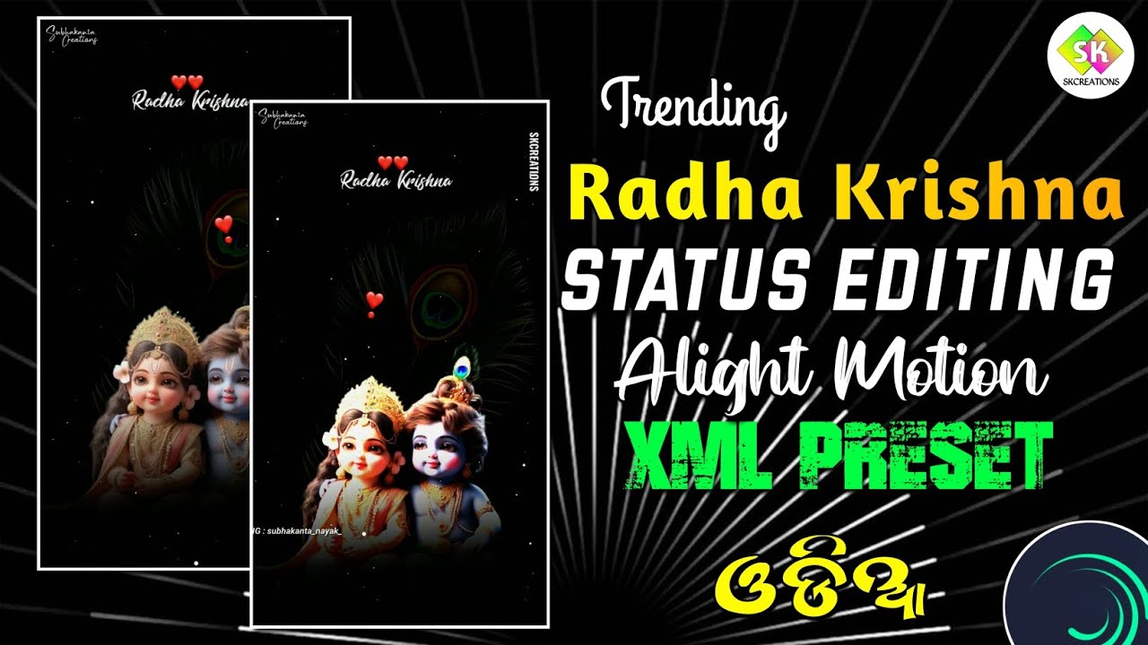Trending Radha Krishna Status Editing Tutorial || Alight Motion xml Preset || Hindi Songs Status ...