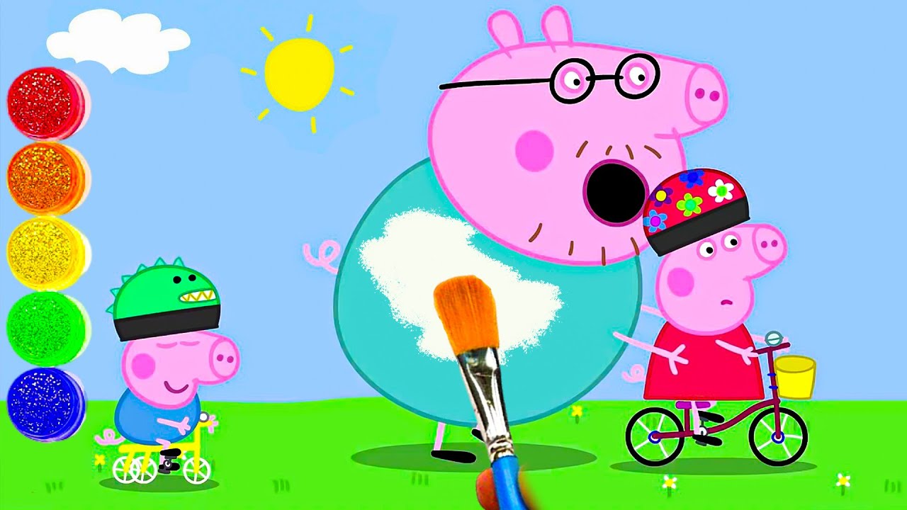 Peppa Pig | Peppa Pig And Family Drawings For kids | Peppa Pig Cartoon ...