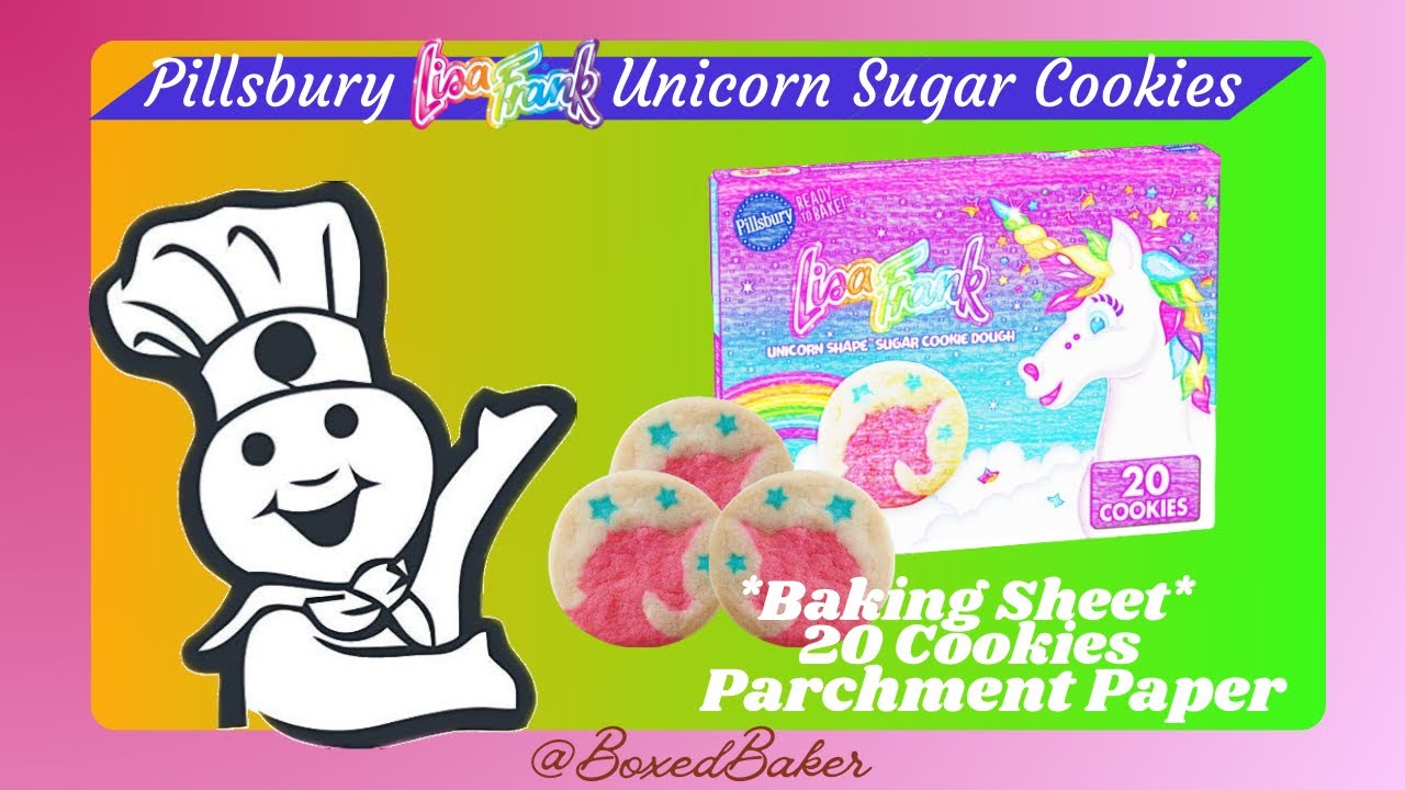 🦄🍪 Pillsbury Lisa Frank Unicorn Sugar Cookies! - YouTube