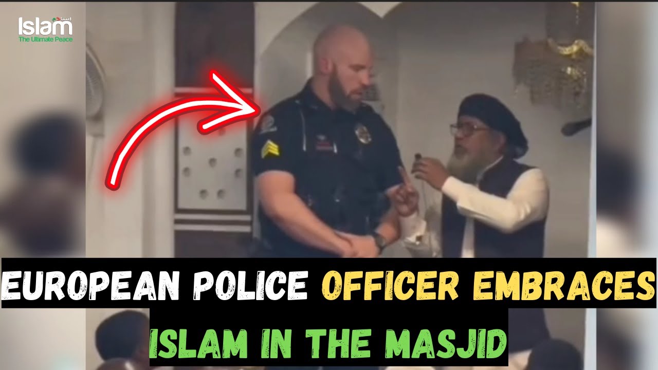AN EUROPEAN POLICE OFFICER ACCEPTS ISLAM IN THE MASJID ! - YouTube