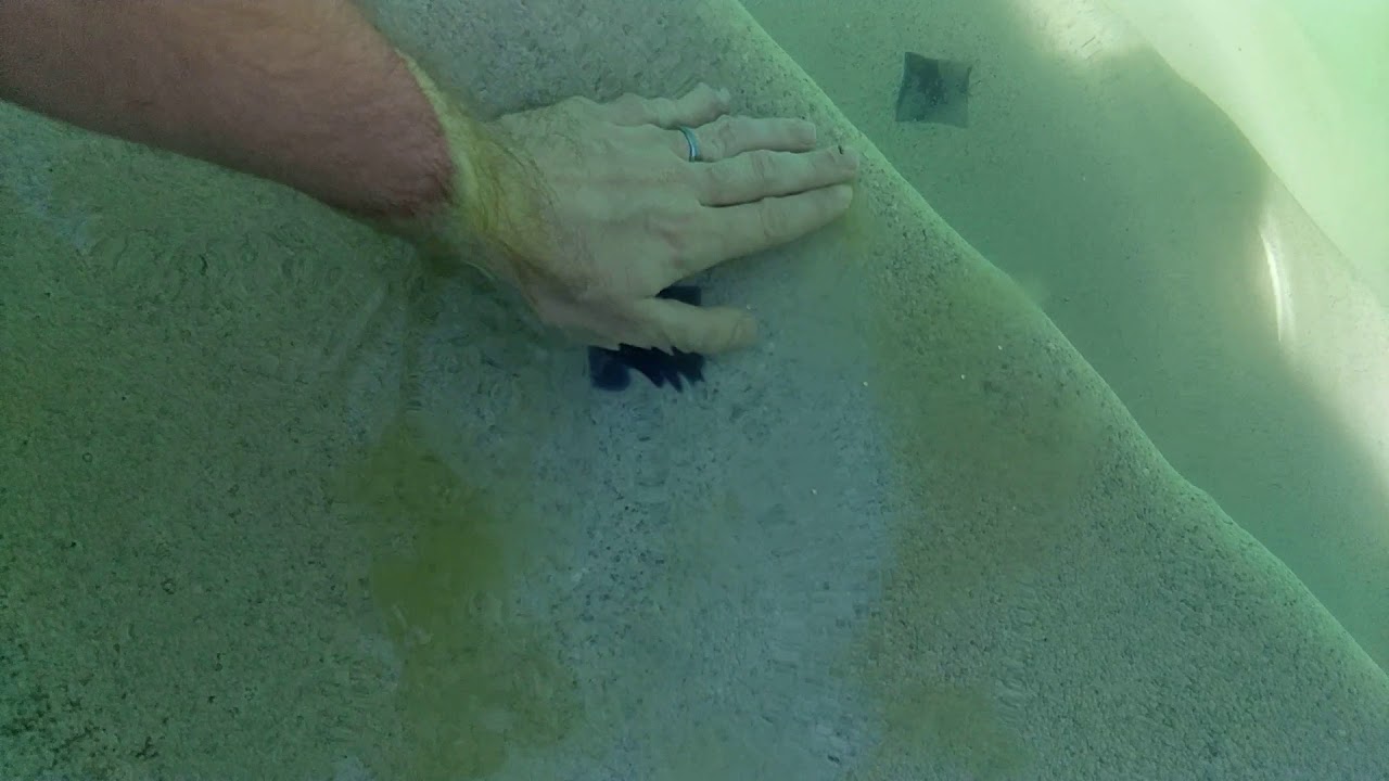 Dust covering bottom of pool - YouTube