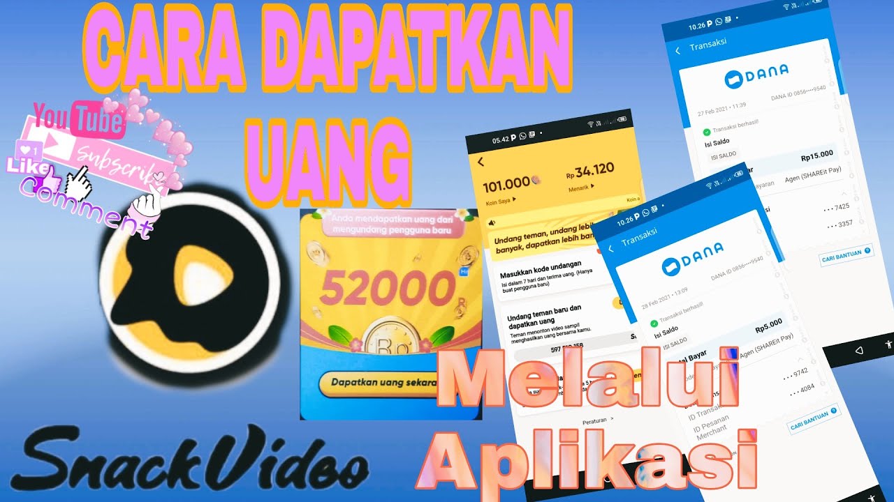 Cara install Snack video sampai dapat uang PERTAMA !! || Terbukti NYATA ...