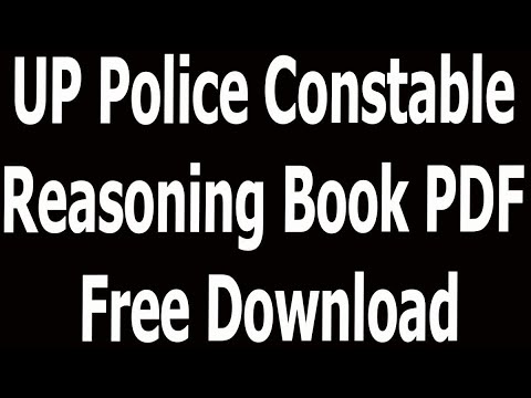 UP Police Constable Reasoning Book PDF Free Download - YouTube