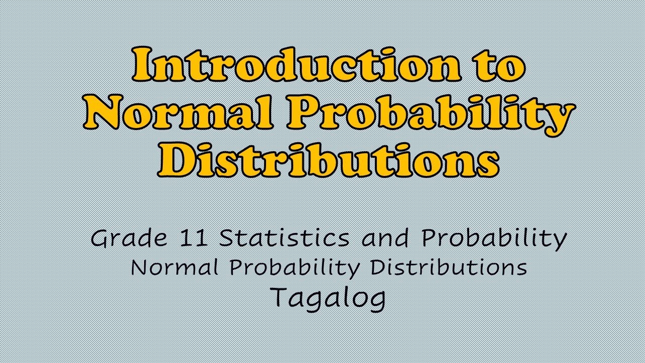Statistics & Probability | Introduction to Normal Probability ...