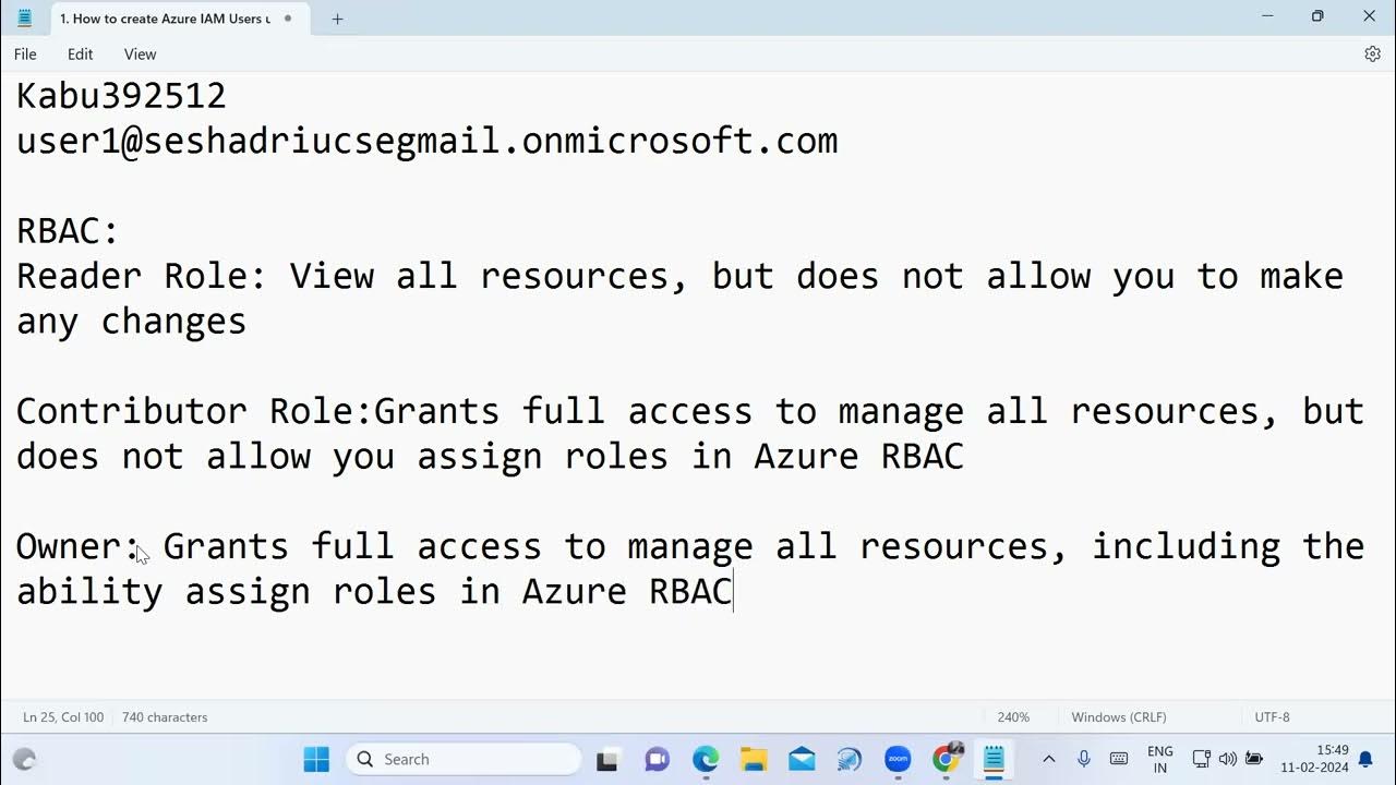 30. Create IAM Users using Azure Active Directory & RBAC Reader Role, Contributor Role and Owner ...