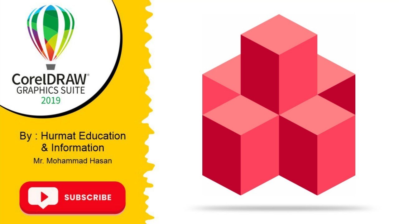 How To Draw 3D Shapes | 3D Shape Design Kaise Banaye | CorelDraw ...