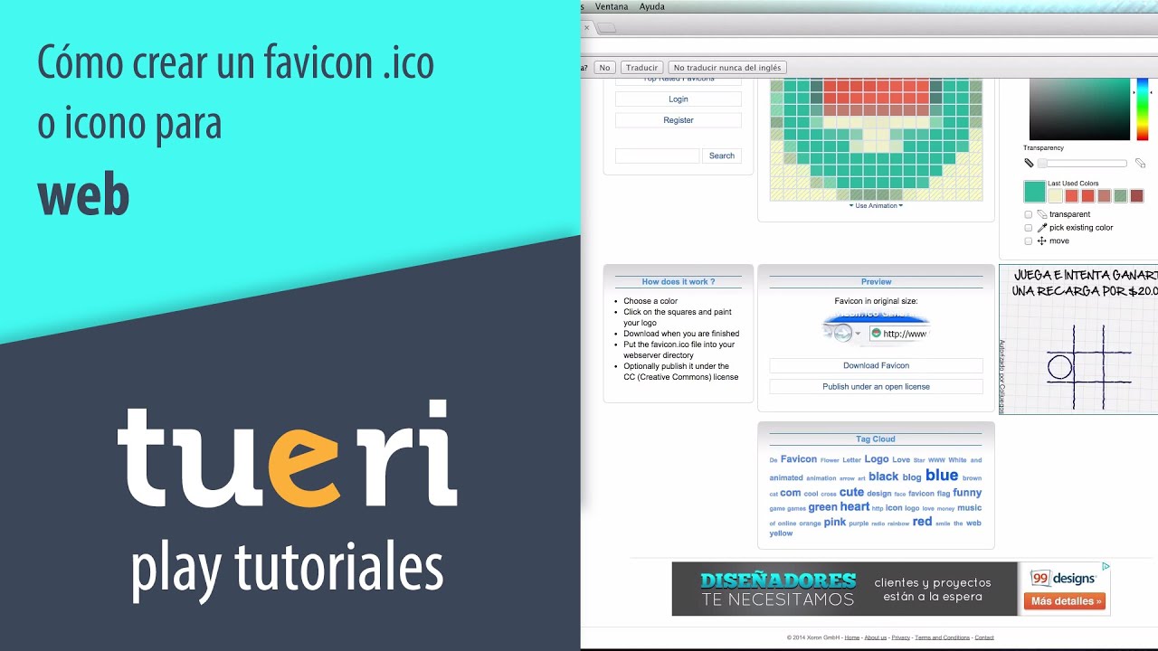 Cómo crear un favicon .ico o icono para web - YouTube
