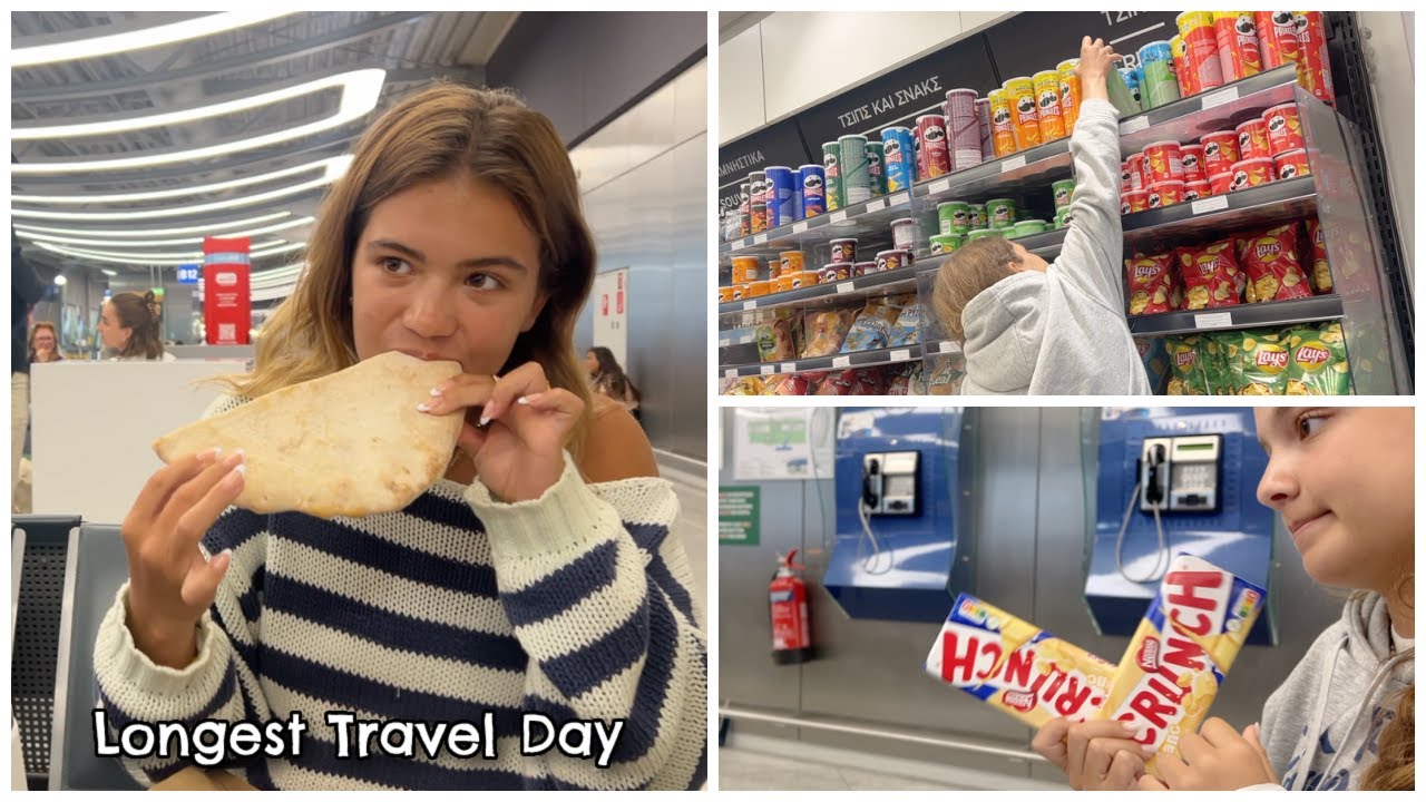 Everything We ate in Airport ( longest travel day )| VLOG#1639 - YouTube