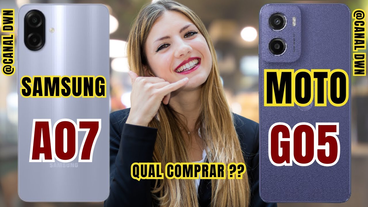 SAMSUNG A07 VS MOTO G05 Veja antes de comprar! COMPARATIVO 📱 @canaldwn ...