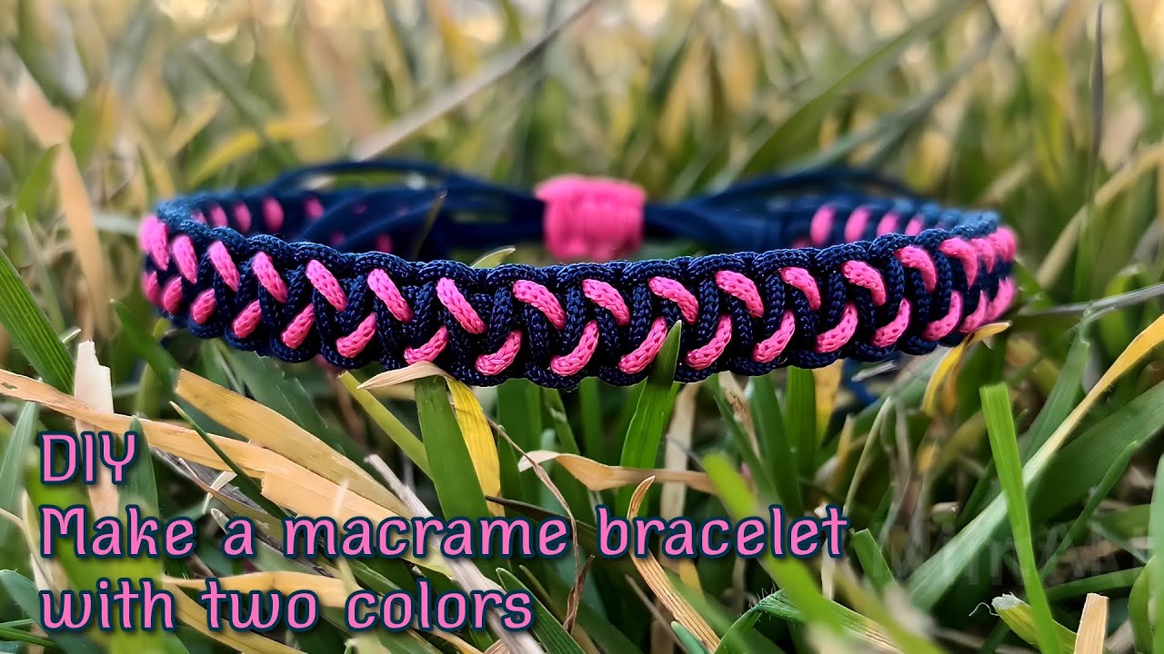 Make a macrame bracelet with two colors /macrame bracelet / DIY - YouTube