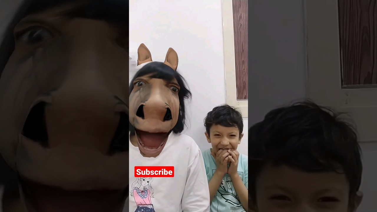 Ahmed scared with Zebi😄 #shorts #ytshorts #horsefilter - YouTube