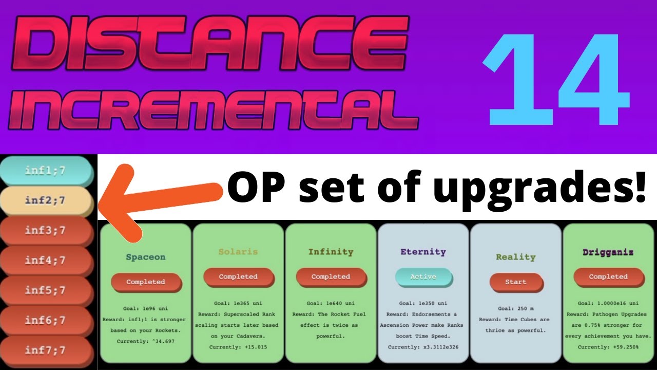 Distance Incremental Episode 14: OP set of Infinity Upgrades!! - YouTube