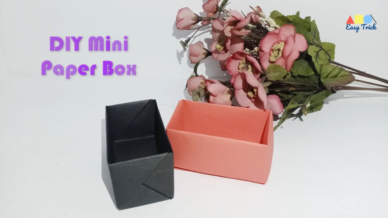 DIY Mini Paper Box - Origami Box - YouTube