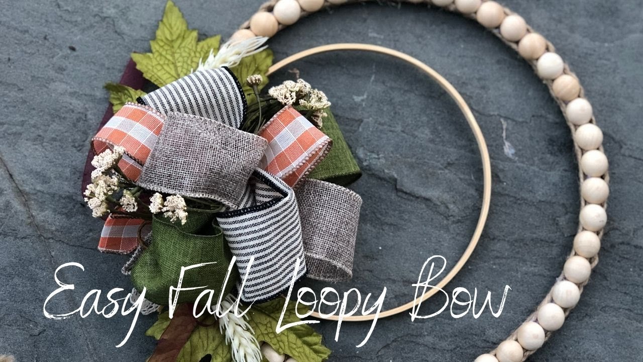 Easy Fall Loop Bow - YouTube
